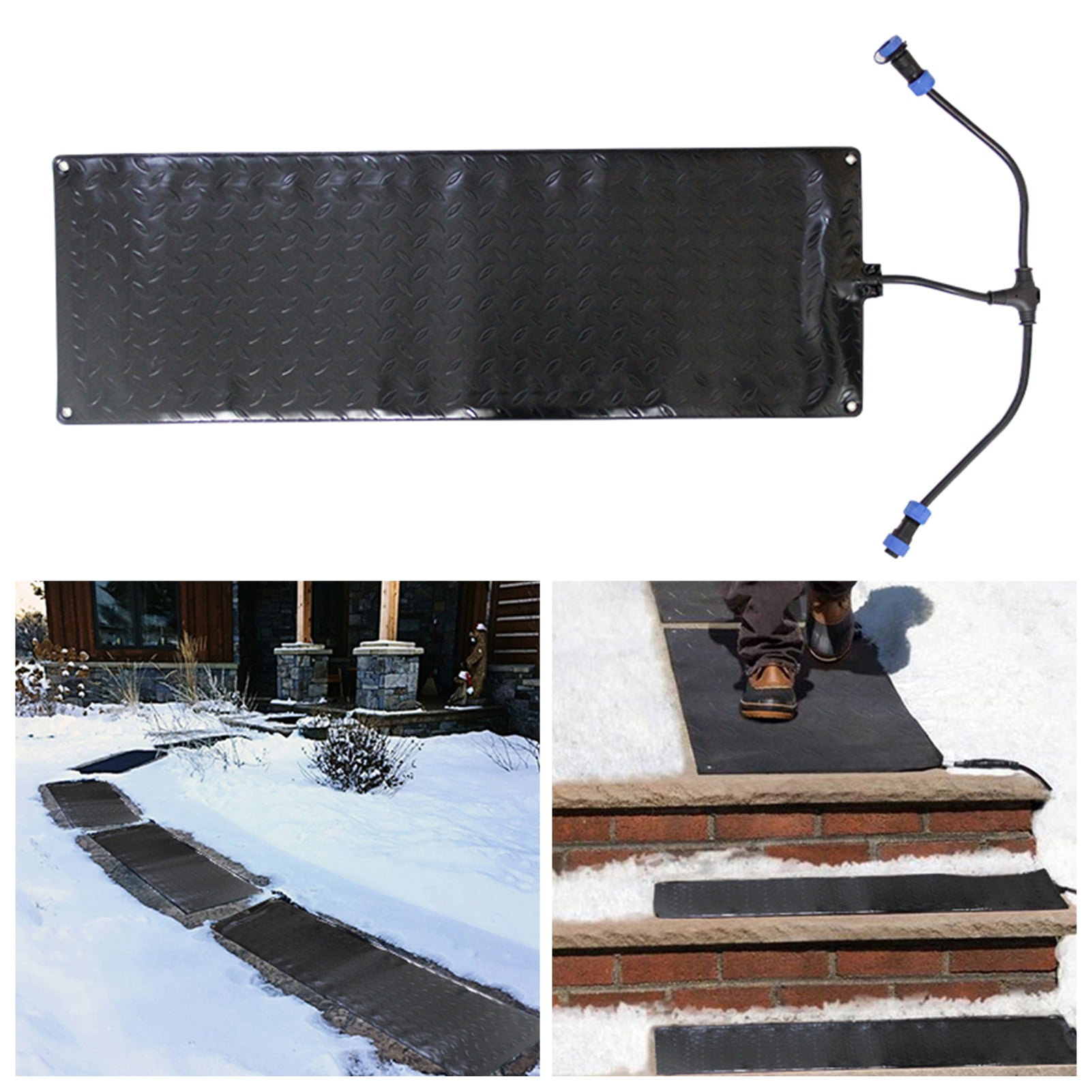 Xssm Snow Melting Mats 20" x 60" Rubber Snow Heating Mats No-Slip ...