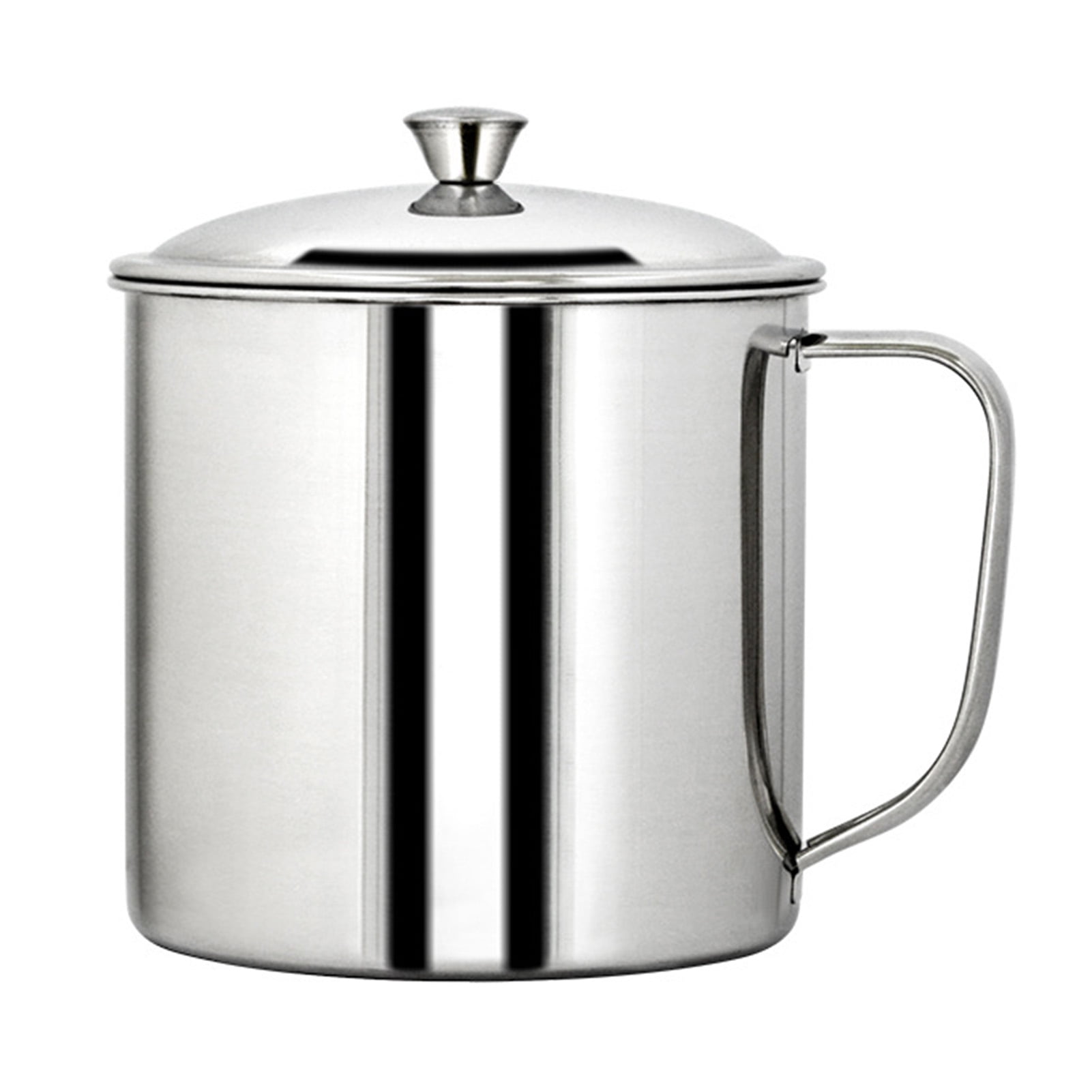 Xssm Stainless Steel Water Cup – With Lid Handle, Hot Cold Beverage Mug ...