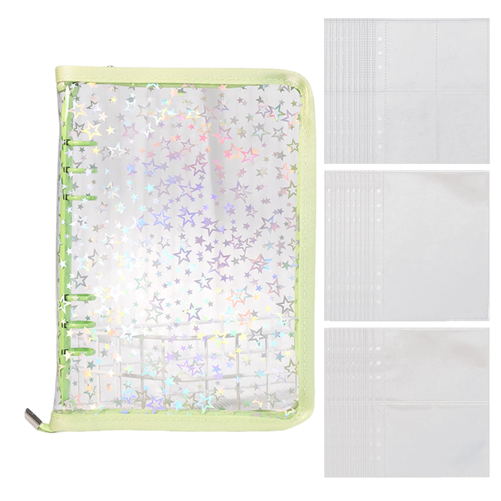 Xssm Sticker Organizer Binder - A5 Loose-leaf Book Shell, Glitter Cover ...