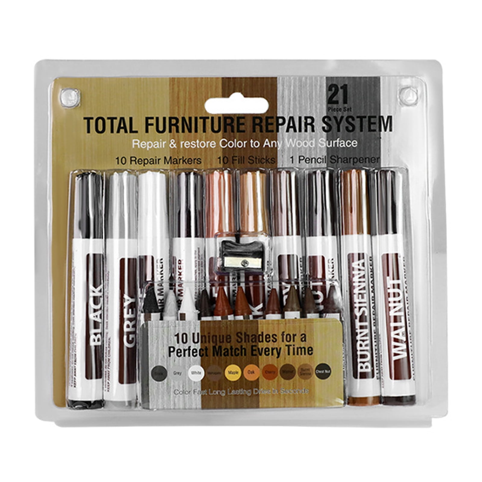 Xssm Wooden Furniture Scratch Repair Kit - 1 Set, Touch-Up Marker Pen ...