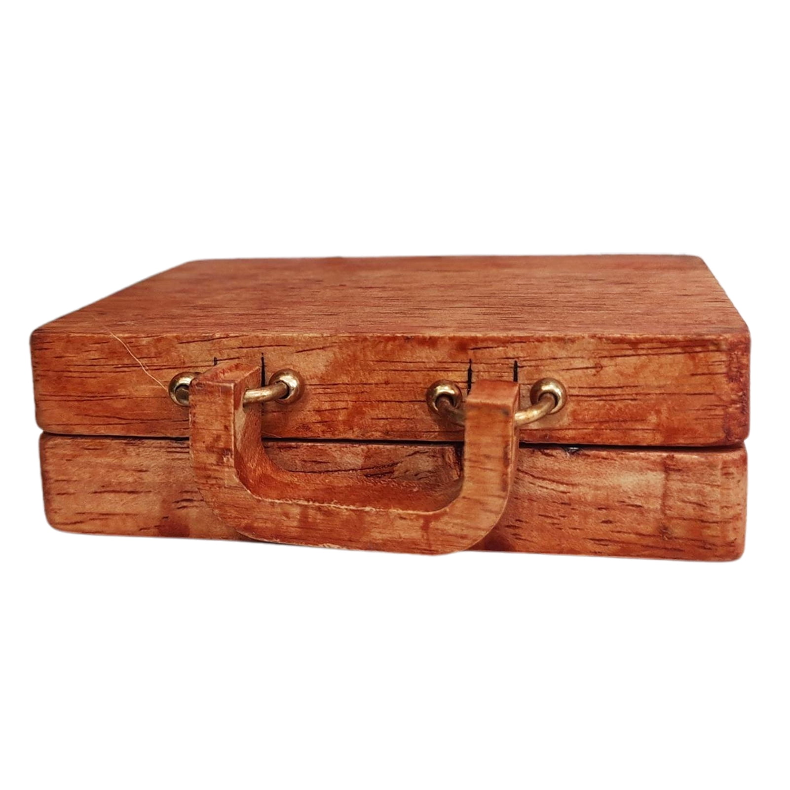 Xssm Wooden Gemstone Display Case, Suitcase Shape, Crystal Stone Mini ...