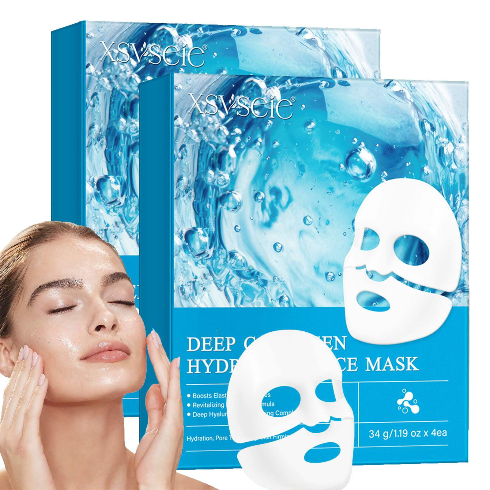 Xsvseie Deep Collagen Hydration Face Mask, Contains Probiotics ...