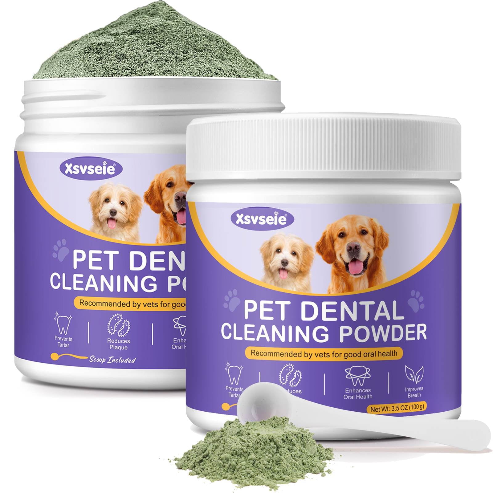 Xsvseie Pet Dental Cleaning Powder, Reduces Teeth Stains, Fights Tartar ...