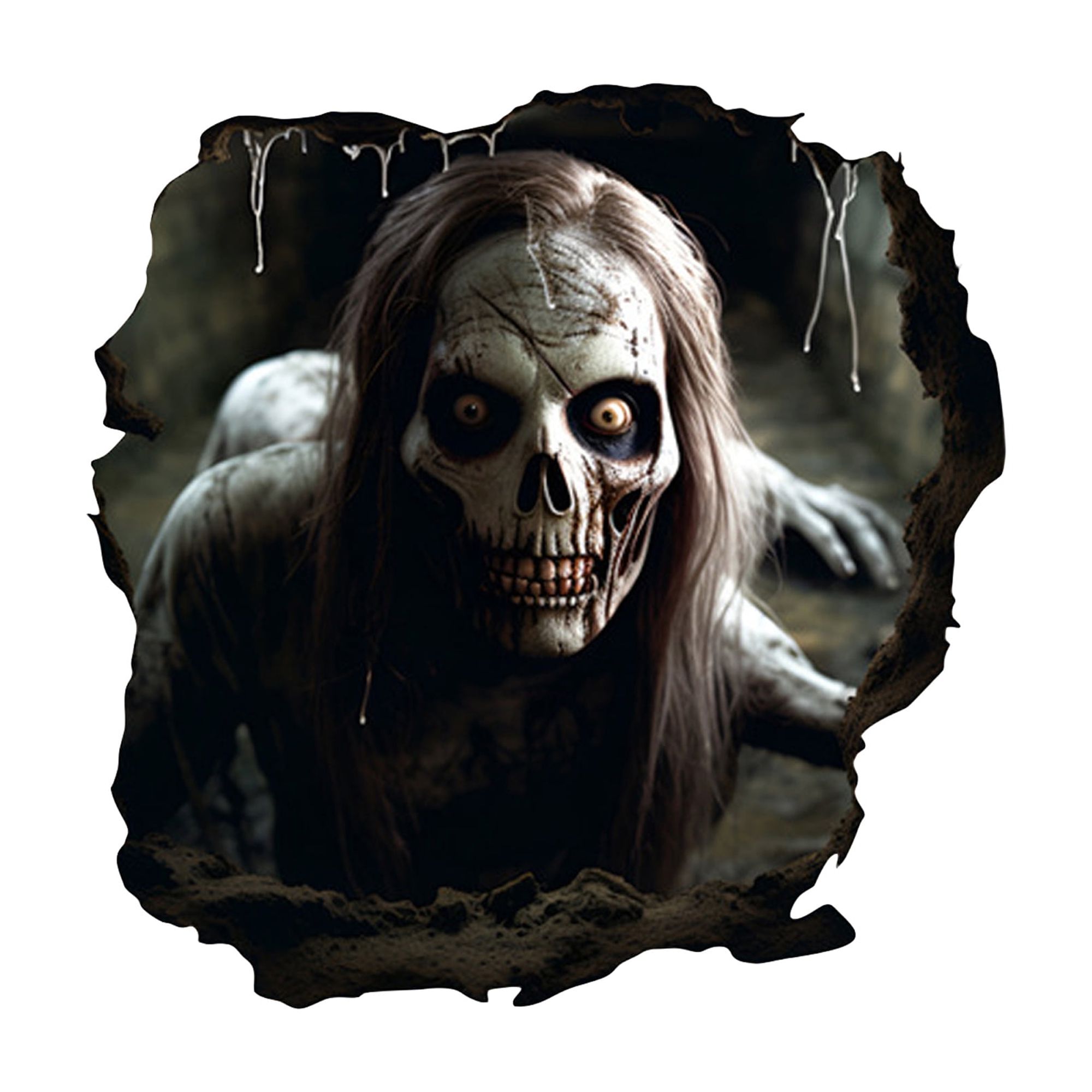 Xsylife Halloween Skull Sticker Spooky Skeleton 3D Wall Decals Wall ...