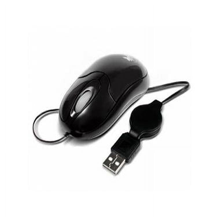 Xtech - Mouse USB Wired Optical Retractable Cable Travel - Walmart ...