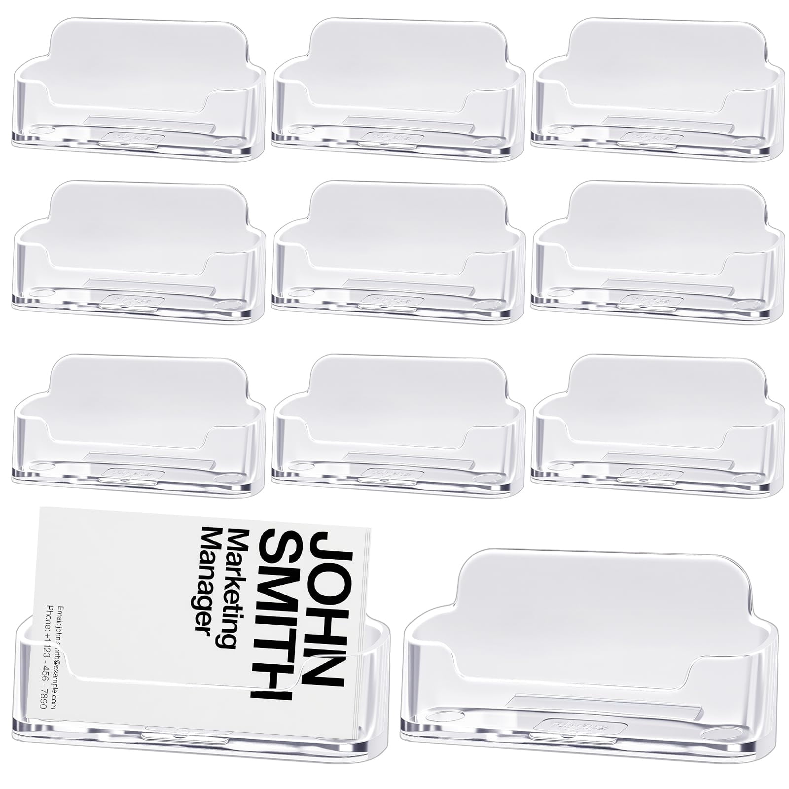 Xthrotsenk Acrylic Business Card Holder 60 Packs Clear Plastic Business ...