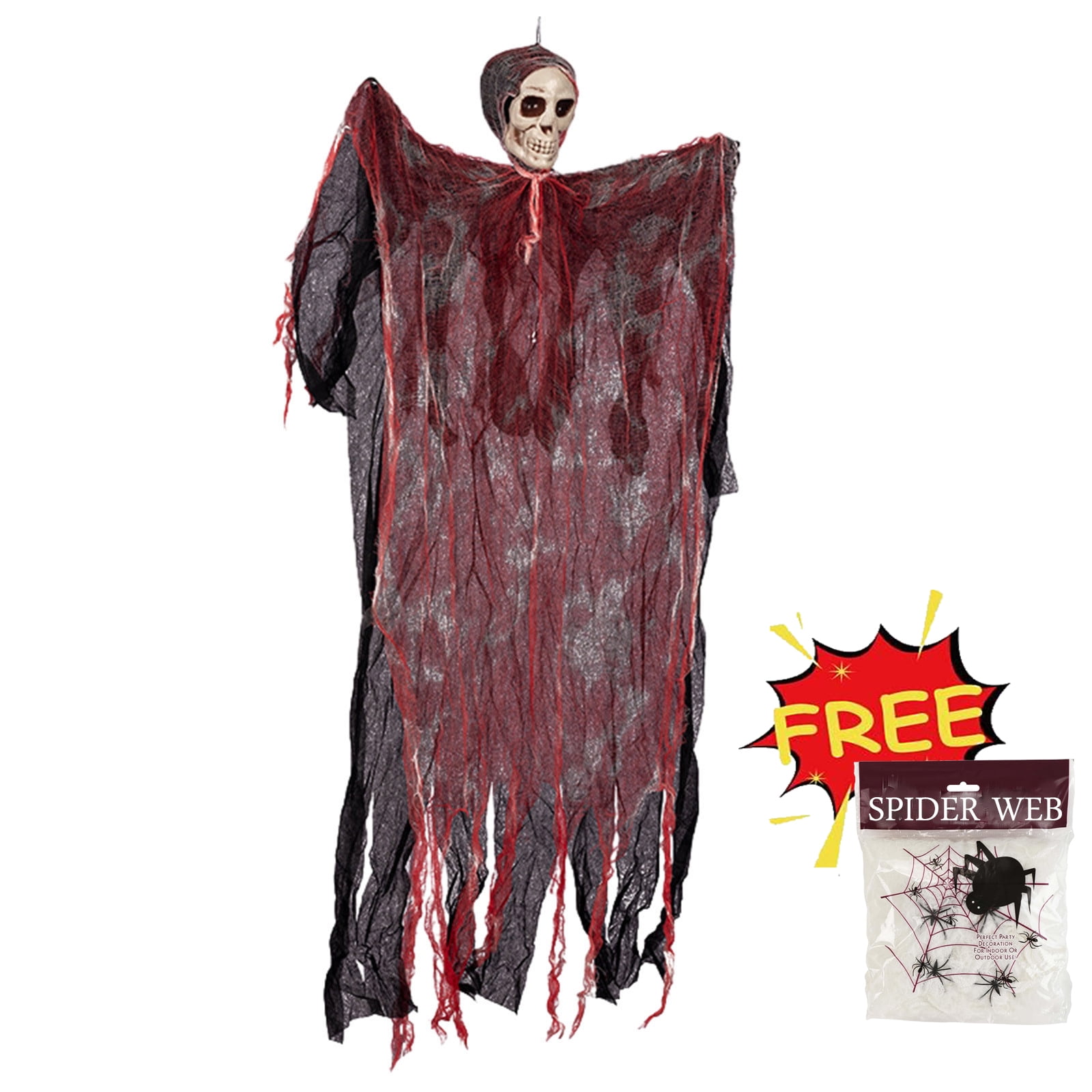 Xtnmypj Halloween Decorations Outdoor - Hanging Halloween Skeleton ...