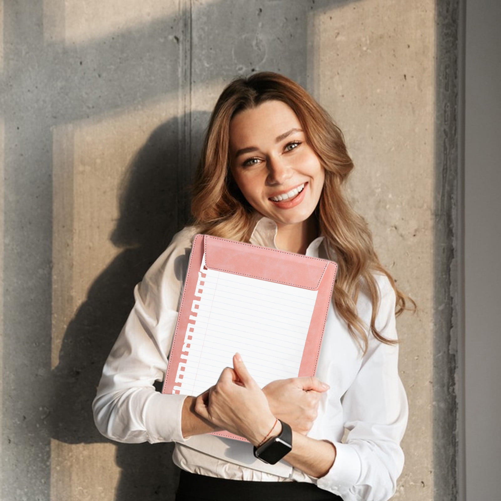 Xtnmypj Padfolio Clipboard Folder, Leather Portfolio Organizer Binder ...