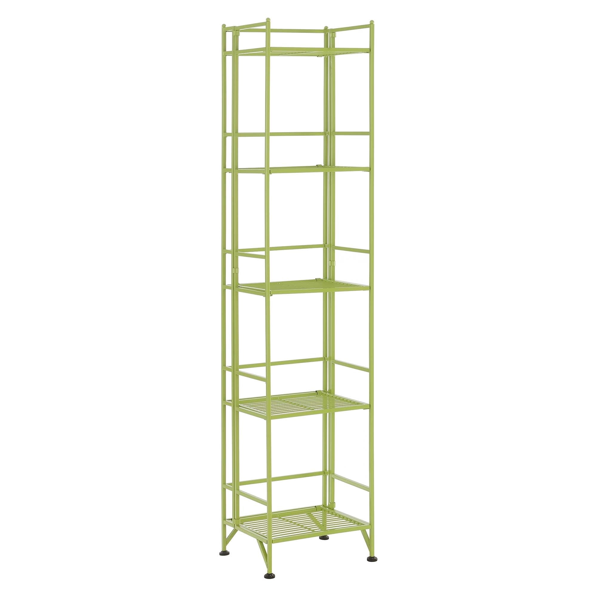 Xtra Storage 5 Tier Folding Metal Shelf - Organize Your Space with Ease ...