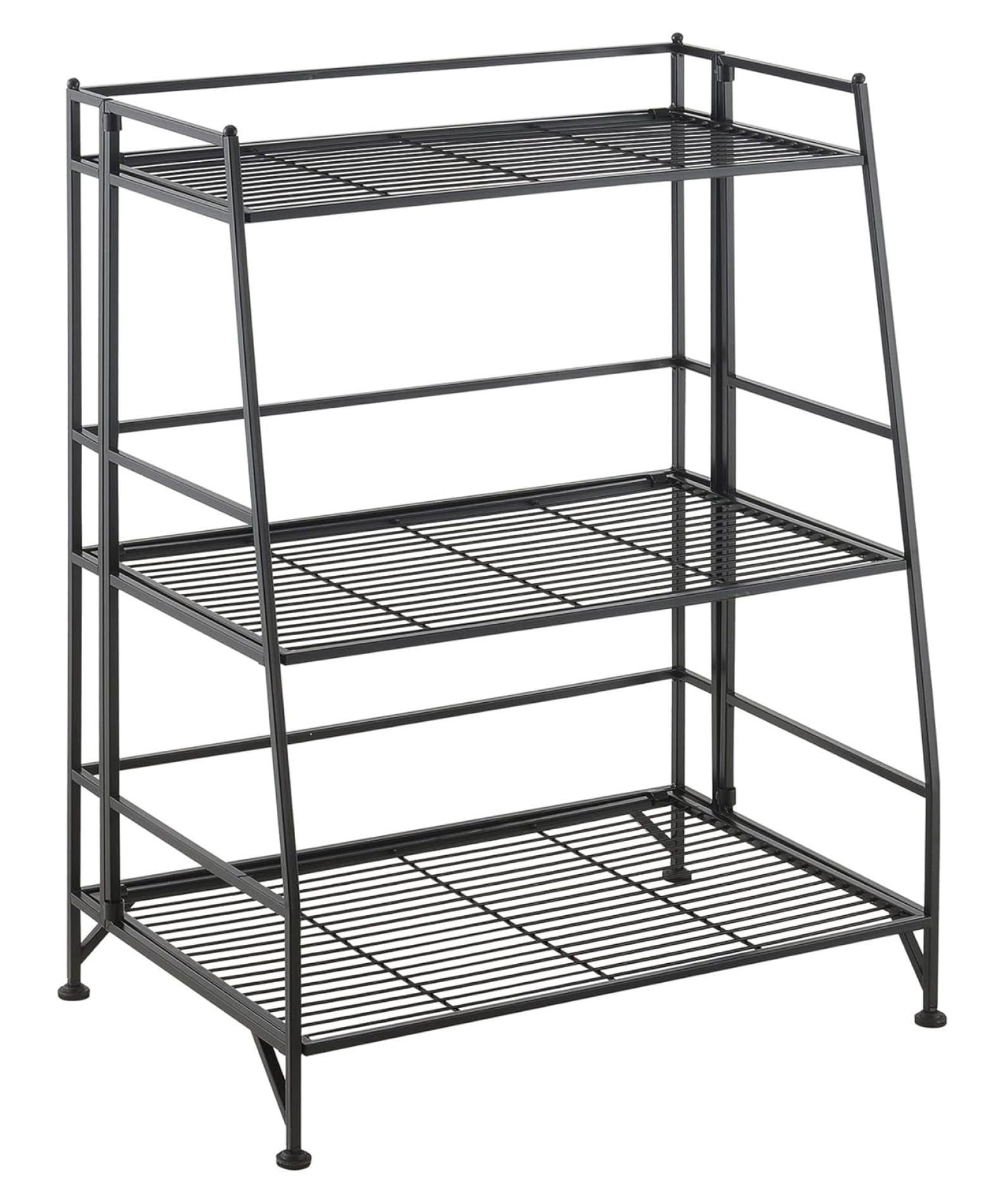 Xtra Storage Shelves - 3-Tier Ladder Folding Metal Shelving Organizer ...