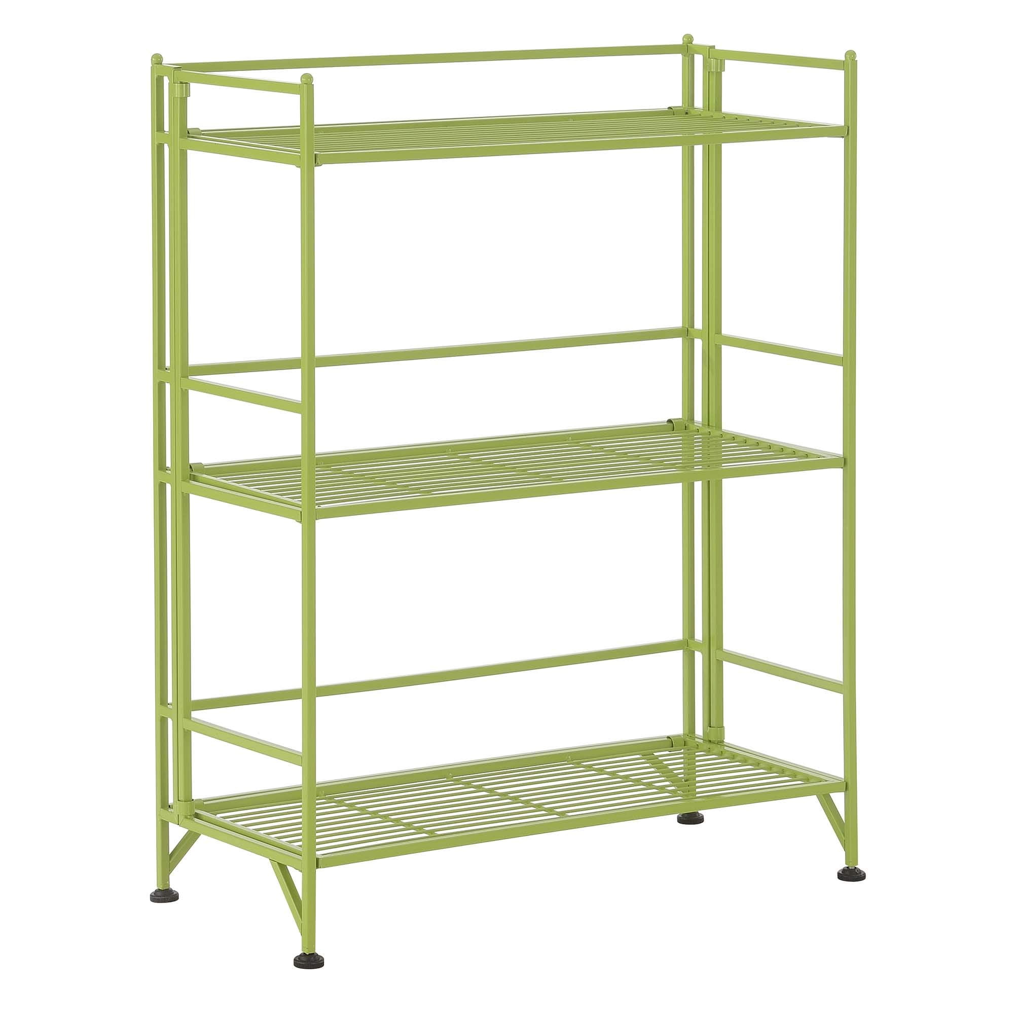 Xtra Storage Shelves - 3-Tier Wide Folding Metal Storage Shelves ...