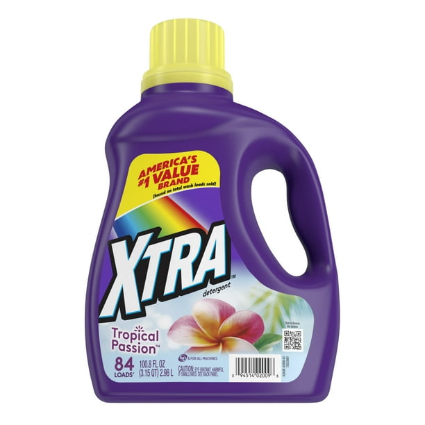 Xtra Tropical Passion, 84 Loads Liquid Laundry Detergent, 100.8 fl oz ...