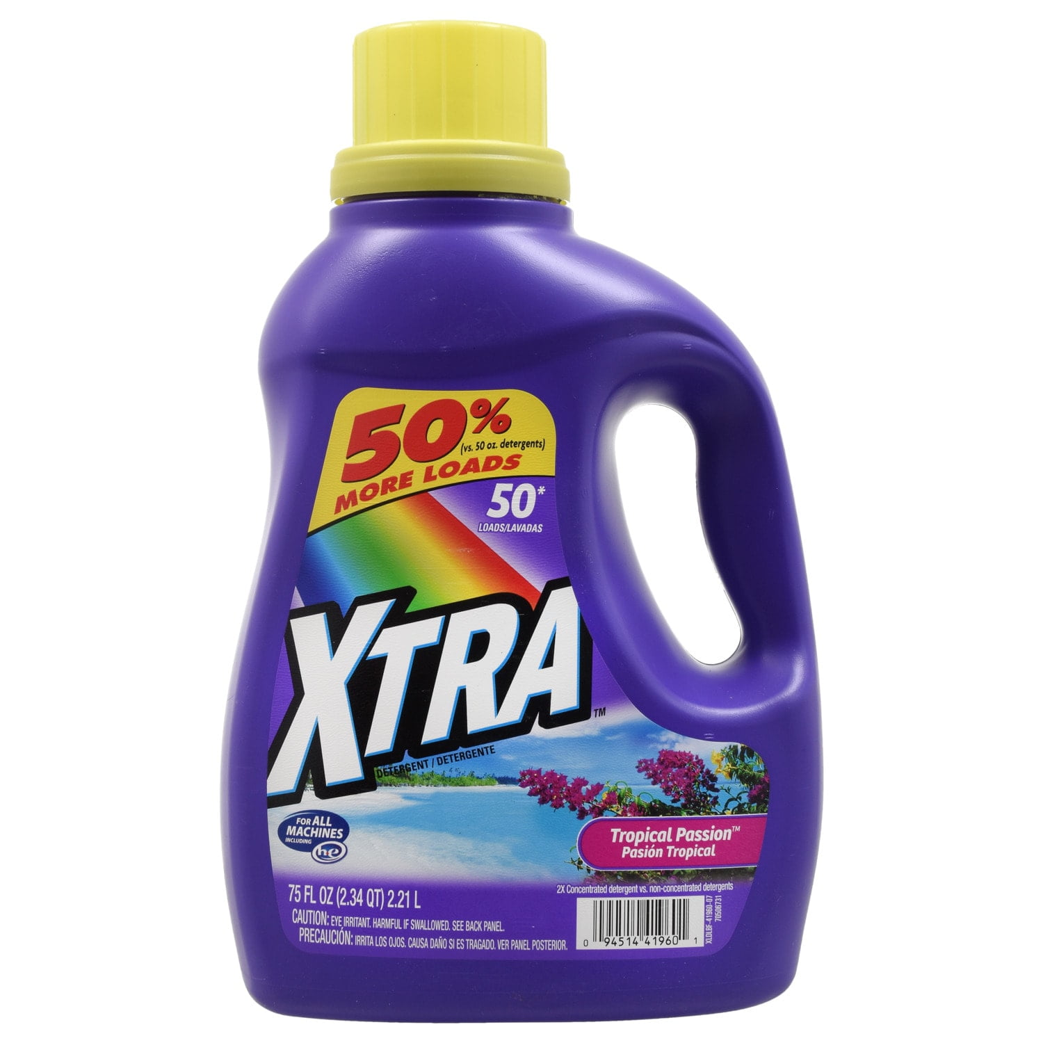 Xtra Tropical Passion Liquid Laundry Detergent (Pack 1) - 48 Loads, 57 ...