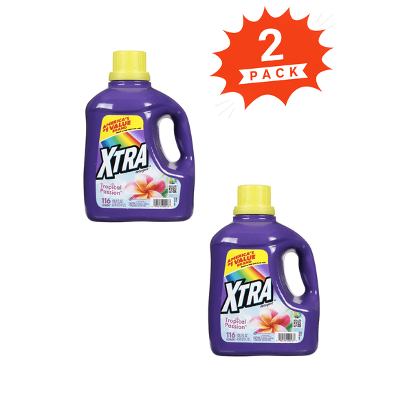Xtra Tropical Passion Liquid Laundry Detergent (Pack 2) - 232 Loads ...
