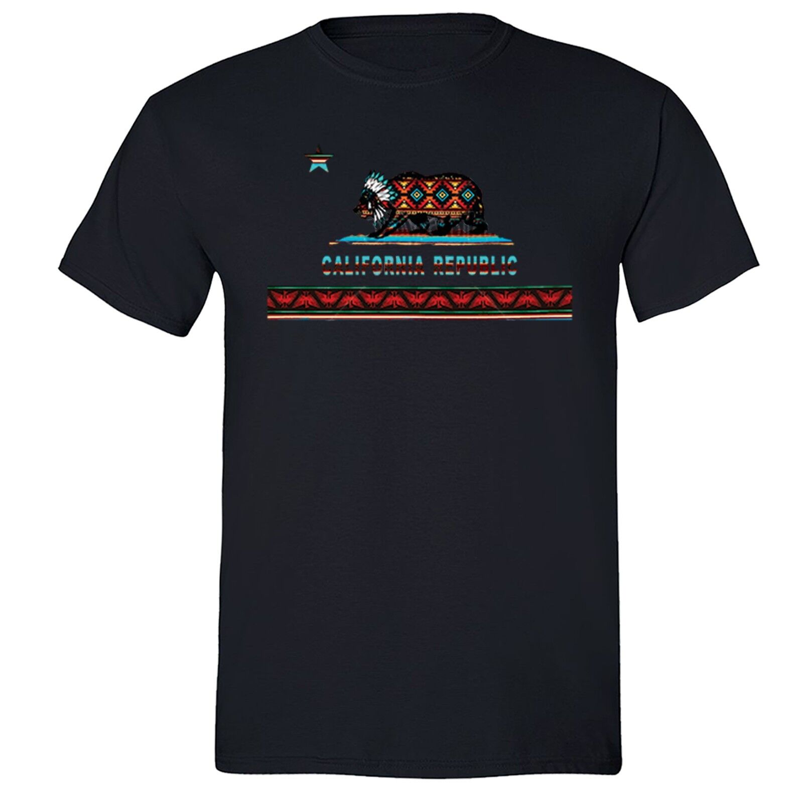 XtraFly Apparel Men's California Republic State T-Shirt Native American ...