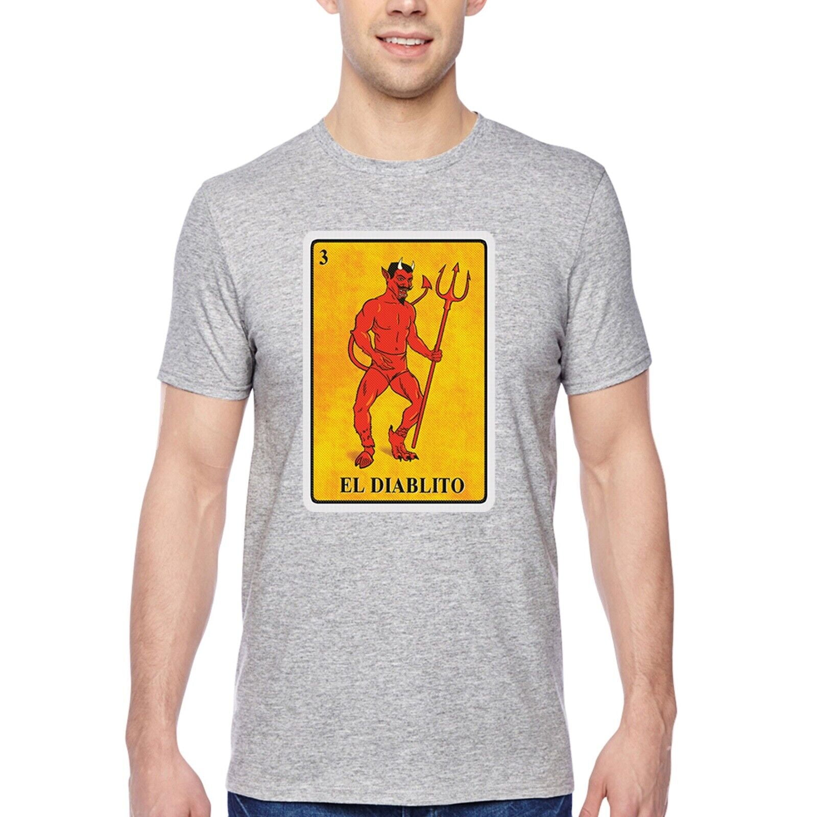 XtraFly Apparel Men's El Diablito T-shirt, Loteria Diablo Devil Demon ...