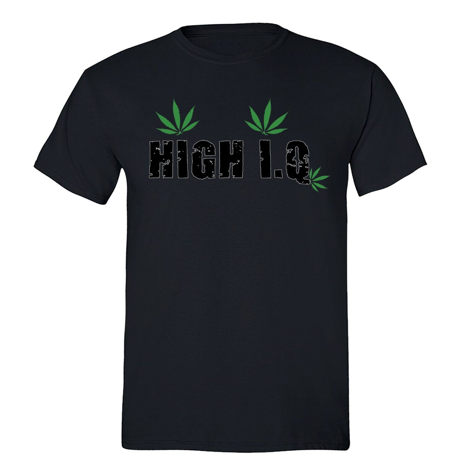 XtraFly Apparel Men's High IQ - 420 shirt Marijuana Leaf Weed T-shirt Pot Kush Bud Joint Dope ...