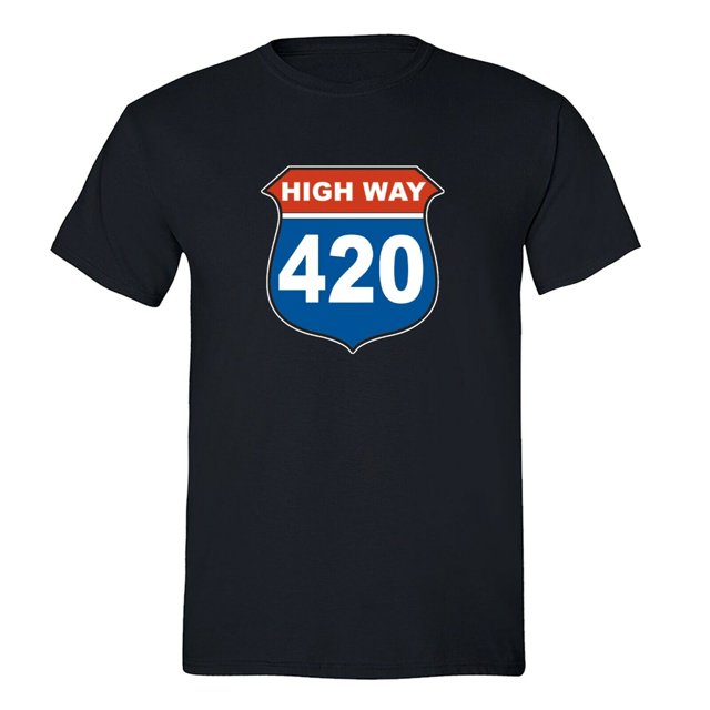 XtraFly Apparel Men's Highway - 420 shirt Marijuana Leaf Weed T-shirt ...