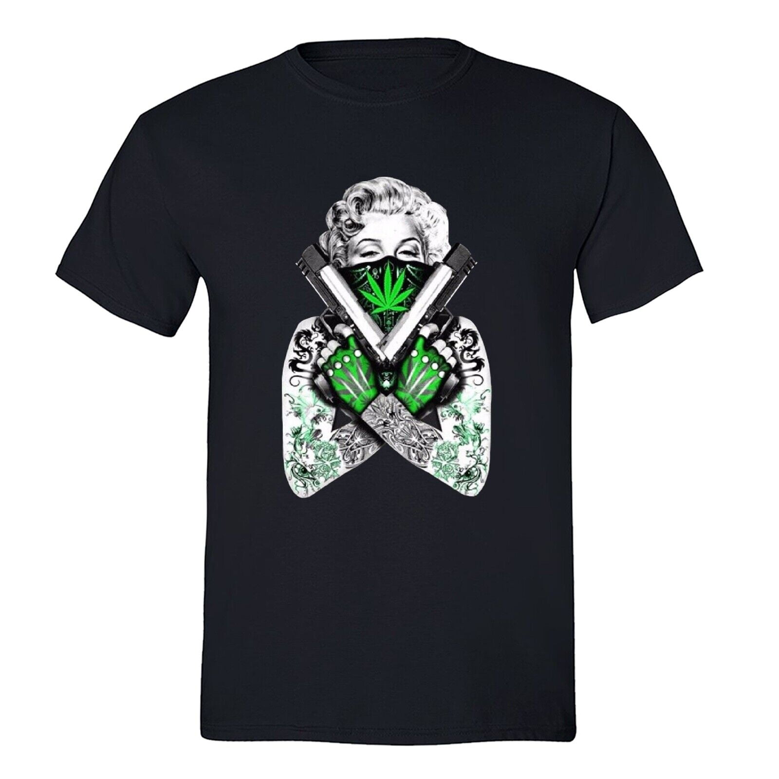 XtraFly Apparel Men's Marilyn Monroe 420 shirt Marijuana Leaf Weed T ...