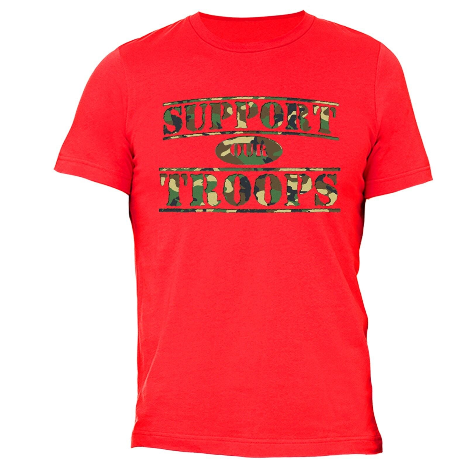 XtraFly Apparel Men's Support our Troops T-shirt American Military ...