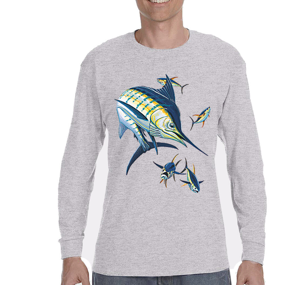 XtraFly Apparel Mens Marlin w/ Tuna Swordfish Saltwater Fish Fishing ...