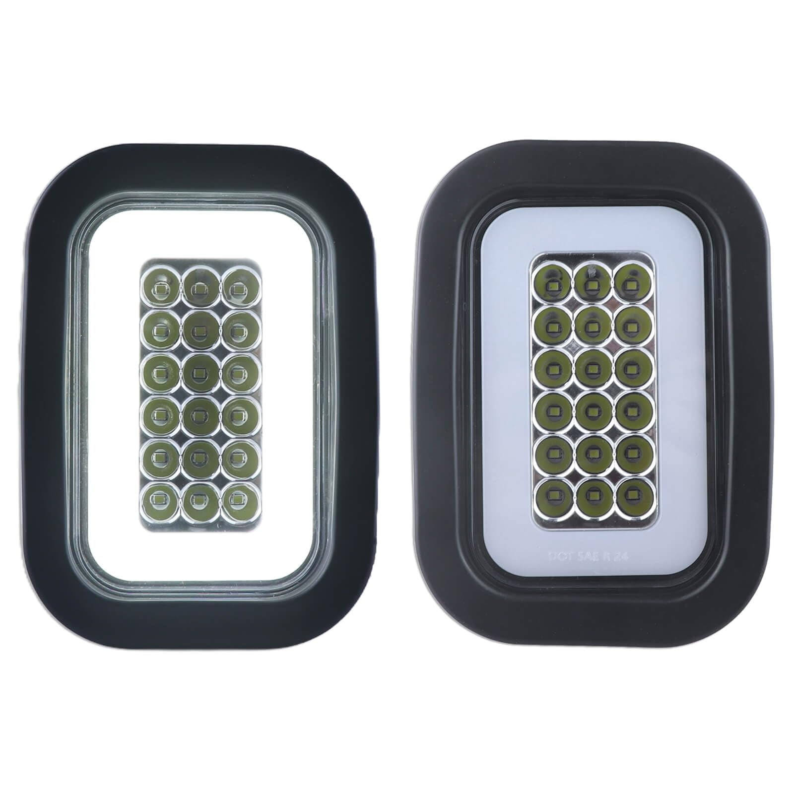 XtraGlow 5x3 Rectangle LED KEF16 Reverse Backup Running Lights Halo LED ...