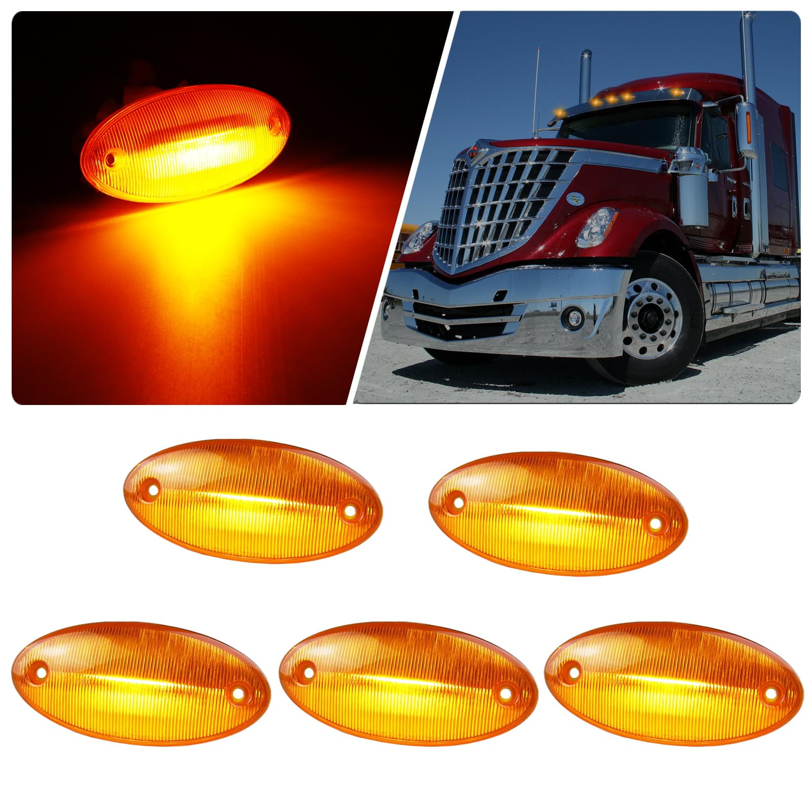 XtraGlow for International ProStar/LoneStar RRF12 Workstar International Series Truck Cab Marker ...
