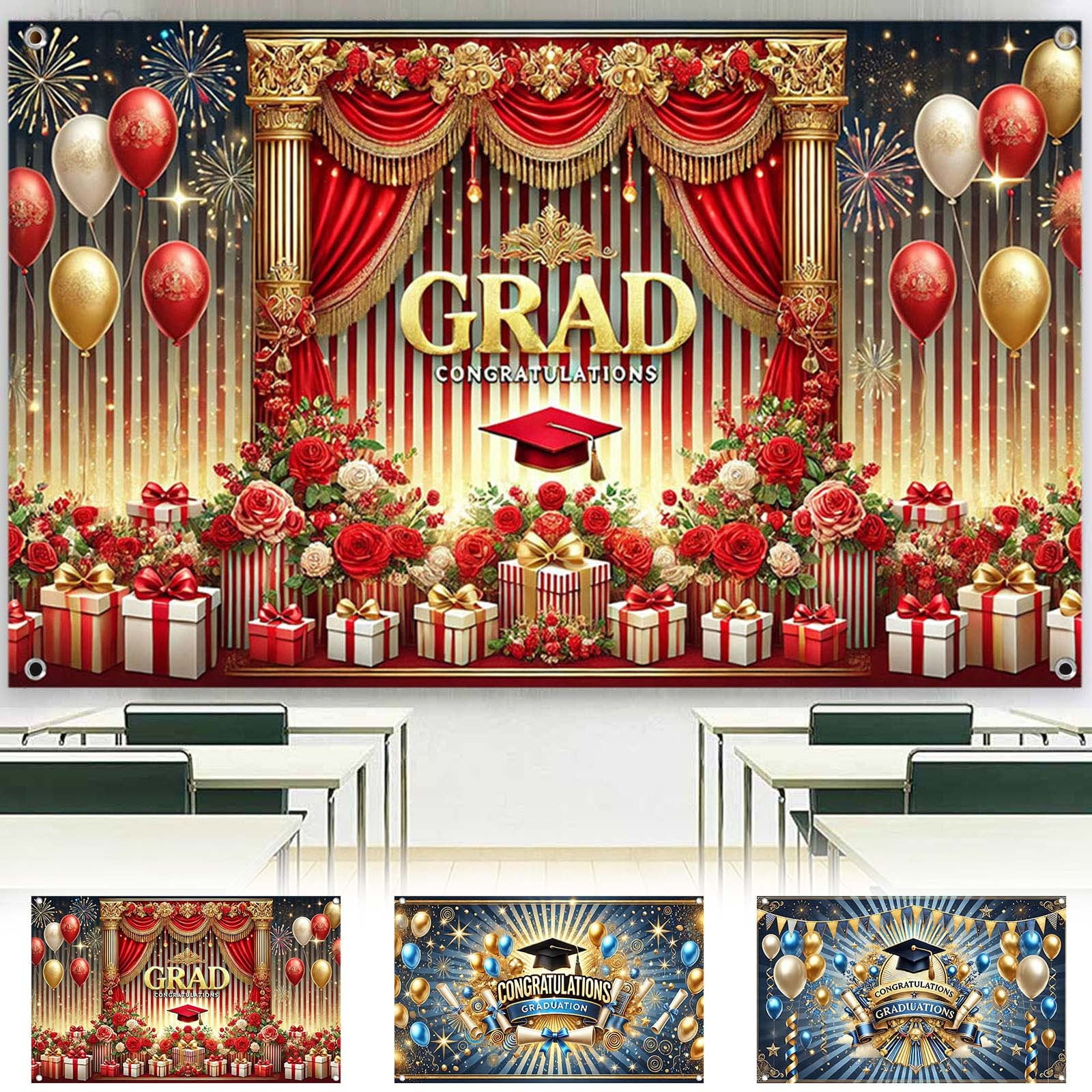 XtraLarge Congrats Grad Banner - 71x43 Inch, Congratulations Banner ...