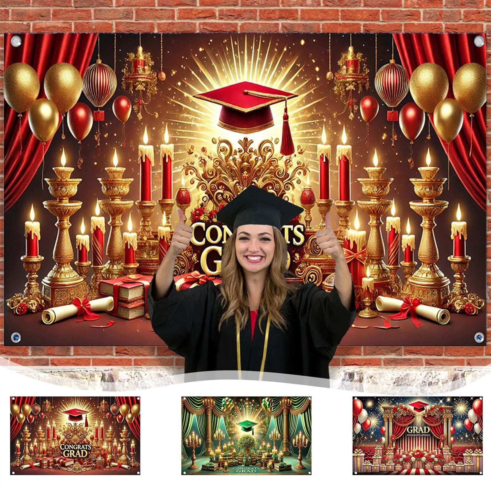 XtraLarge Congrats Grad Banner - 71x43 Inch, Congratulations Banner ...