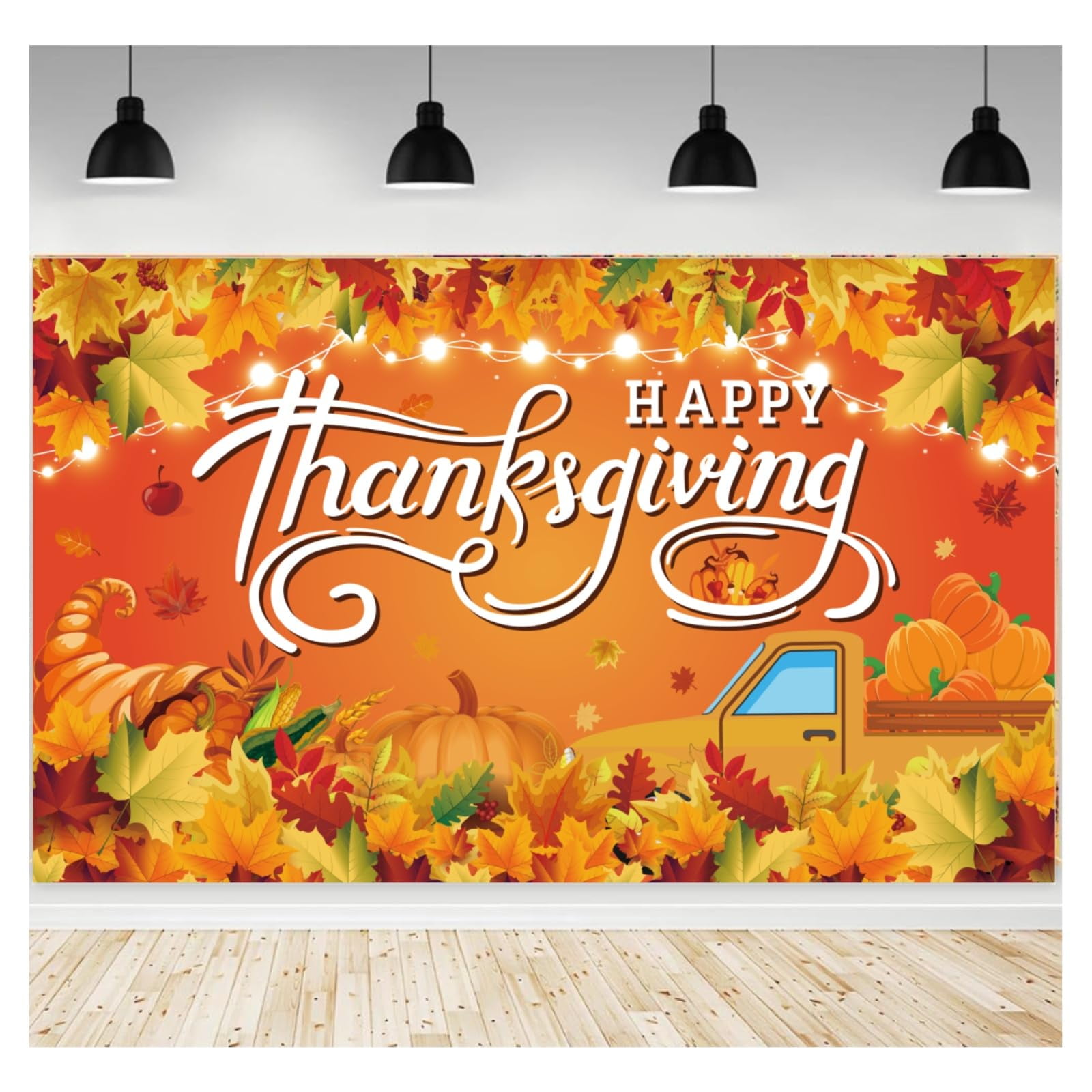 XtraLarge Happy Backdrop Decorations Indoor - 70.8x43.3 Inch,Happy ...