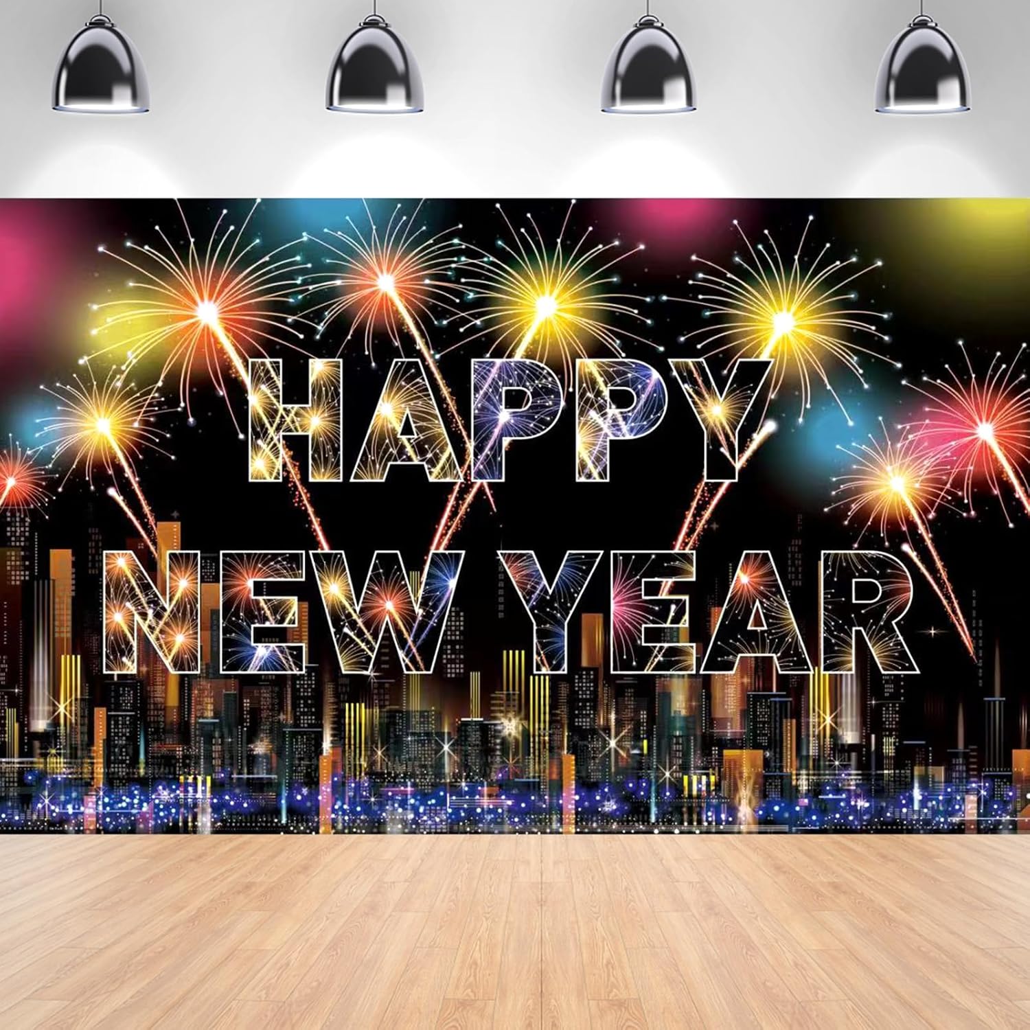 XtraLarge Happy New Year Banner，Happy New Year Backdrop, New Years Eve ...