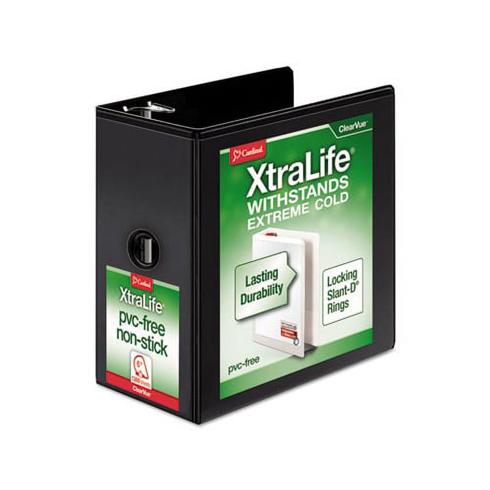 XtraLife ClearVue Non-Stick Locking Slant-D Ring Binder 3 Rings, 6 ...