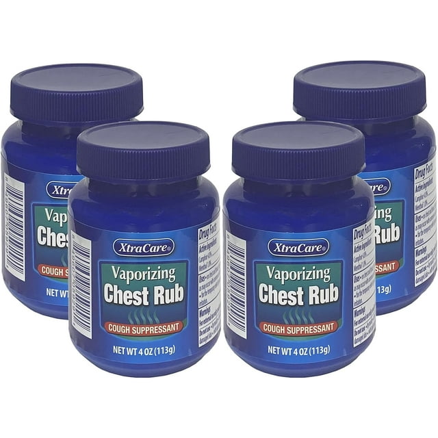Xtracare Vaporizing Chest Rub Cough Supressant Pack of 4 - Walmart.com