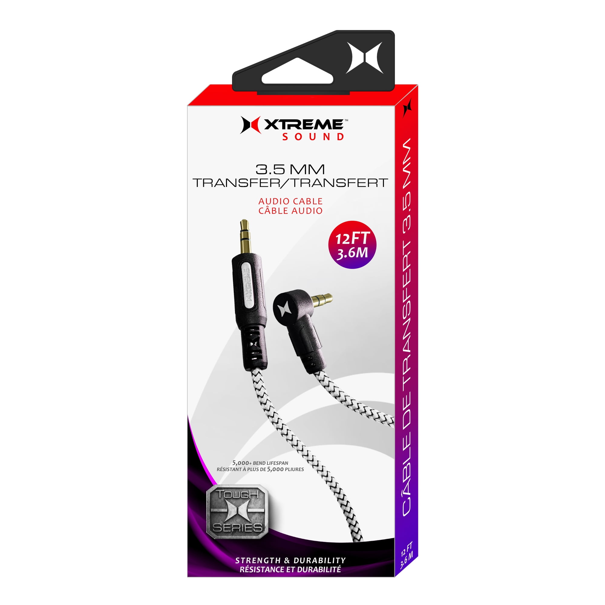 Xtreme 12ft 3.5mm Transfer Audio Cable, Connects To Many Devices ...