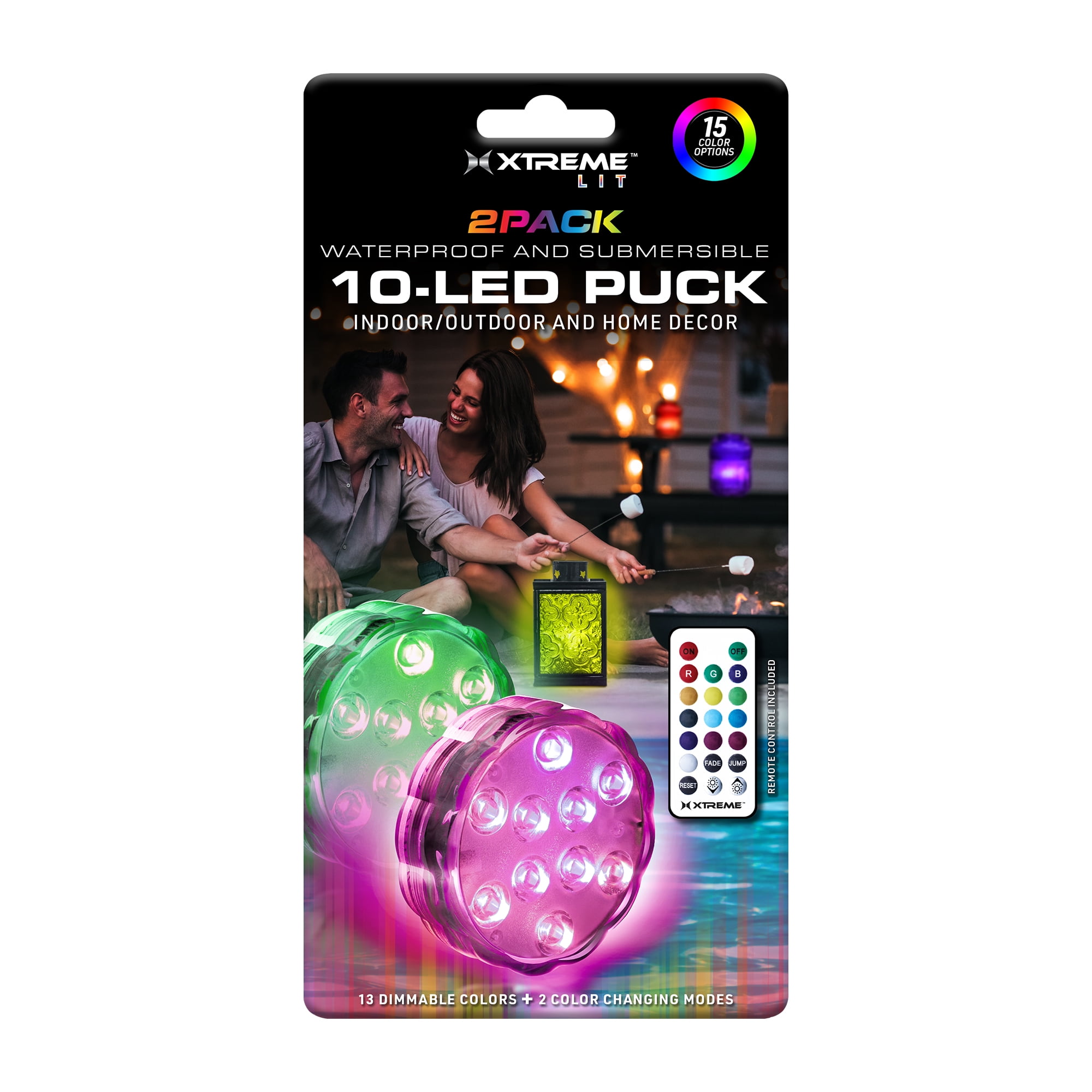 Xtreme 2 Pack Multi-Color LED Lights with Included IR Remote, Waterproof, Walkway Light ...