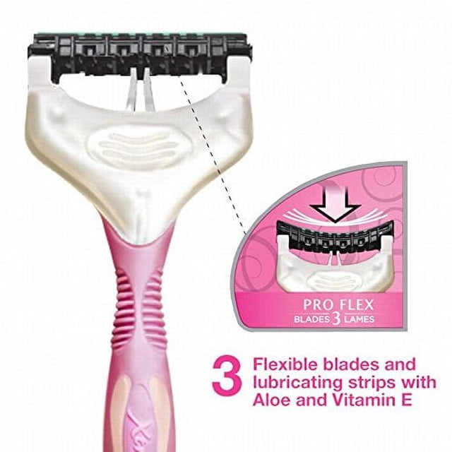 Xtreme 3 Sensitive Skin Disposable Razors For Women, 4 Count (Pack Of 2 ...