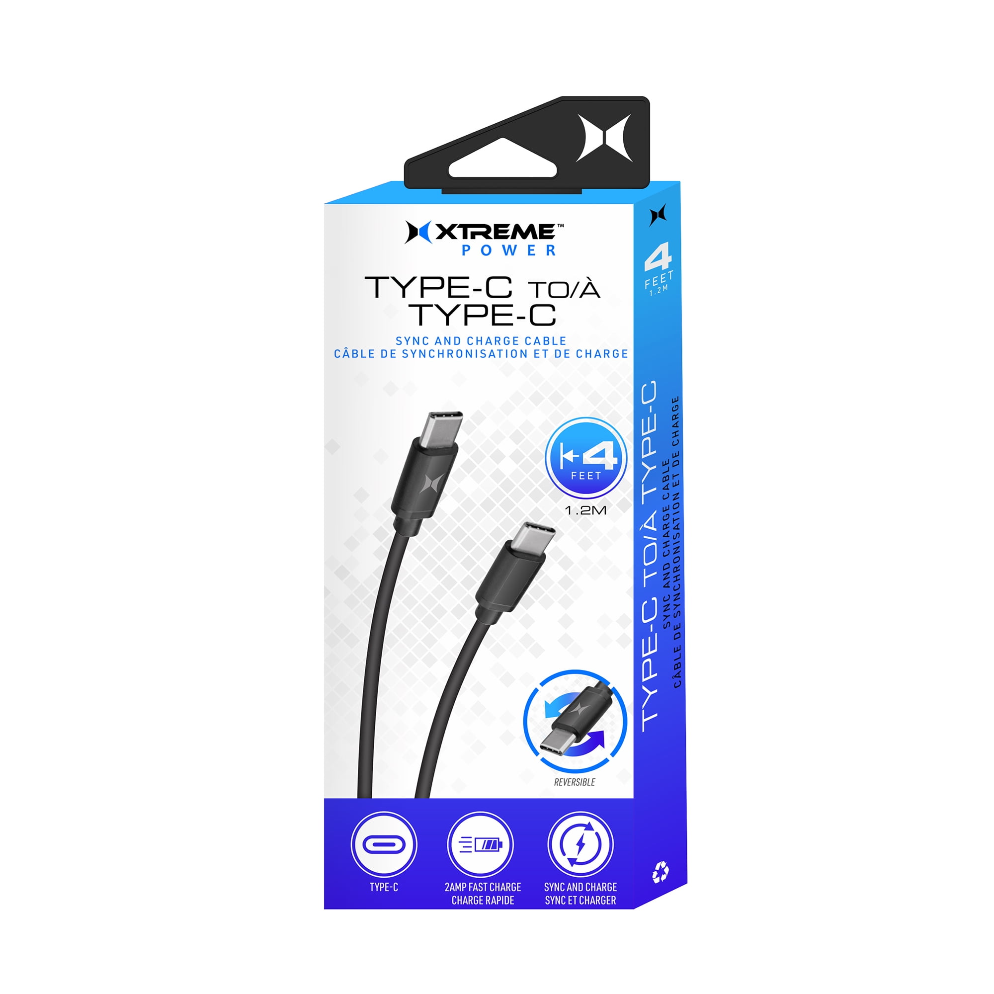 Xtreme 4ft C to C PVC cable, Type-C Cables, 4ft Type-C To Type C Cables ...