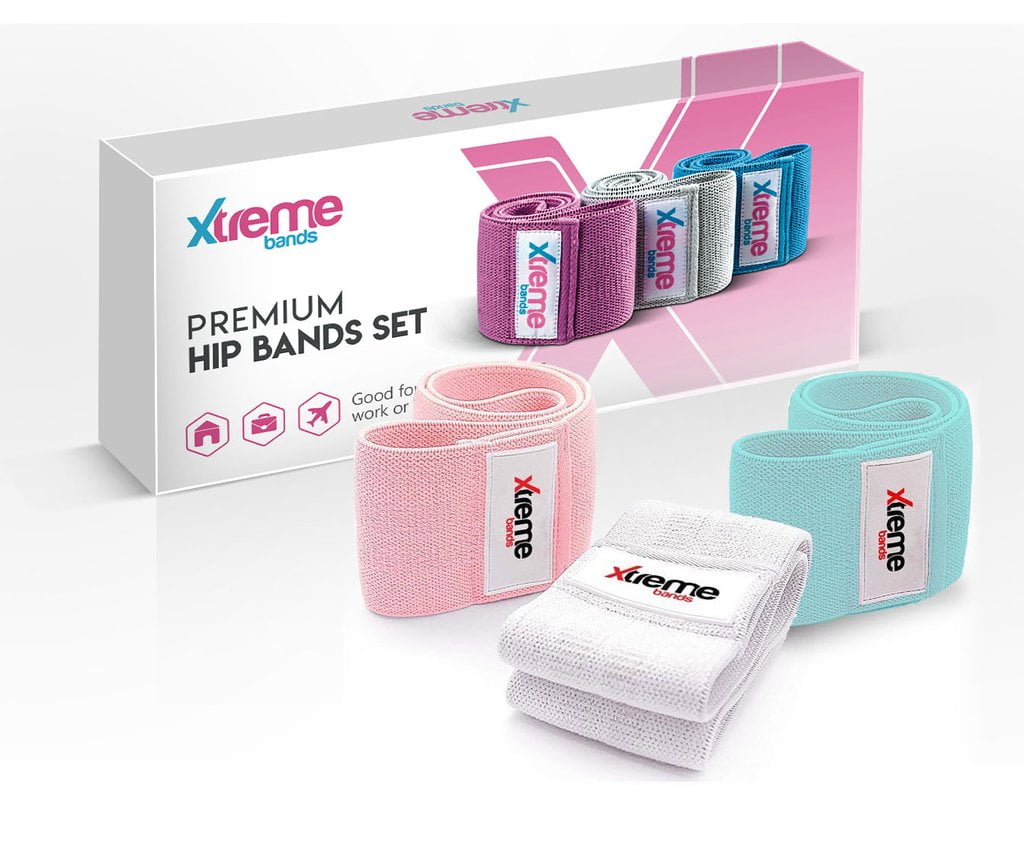 Xtreme Bands | Hip Resistance Bands 3 Pack (Light, Medium + Heavy) for ...