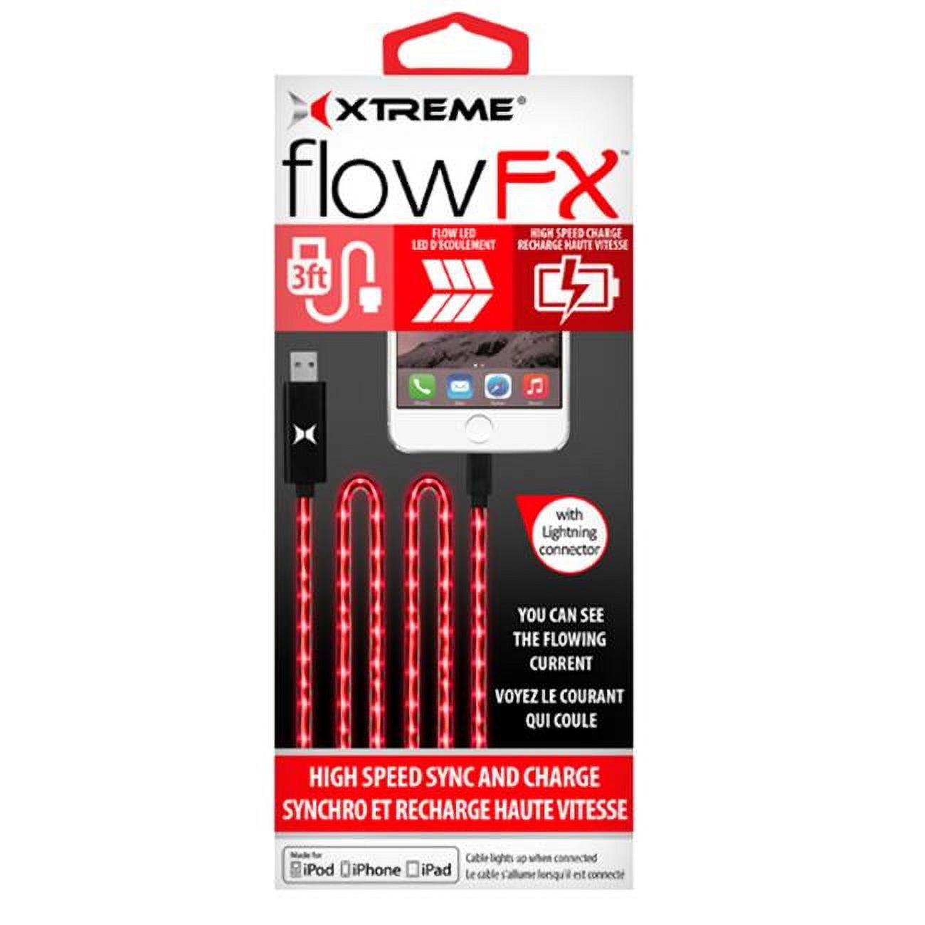 Xtreme Cables 89091 3 ft. LED 8 pin Sync & Charge Cable - Red - Walmart.com