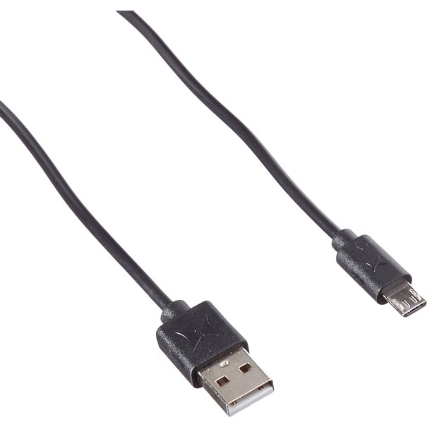 12-Foot Micro USB Sync & Charge Cable Black - Walmart Business Supplies