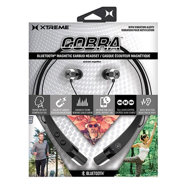 Xtreme Cables XBH9-1012-BLK Cobra Bluetooth Magnetic Earbud Headset ...