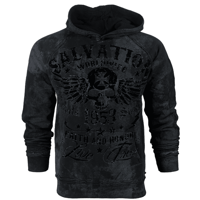 Xtreme Couture By Affliction Men's Hoodie, Biker Style, Skull Wings ...