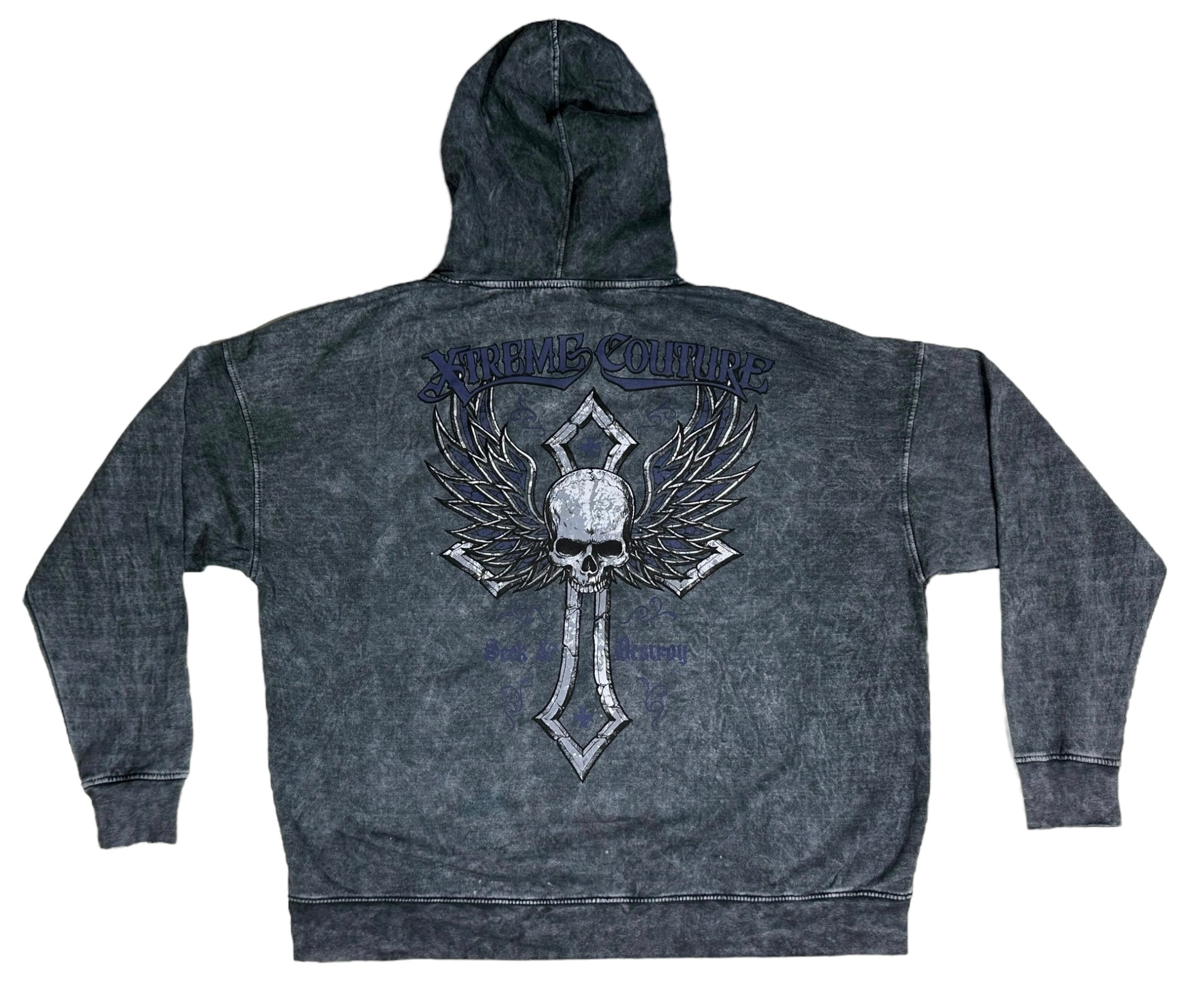 Xtreme Couture By Affliction Unisex Oversized Boxy Pullover Hoodie ...