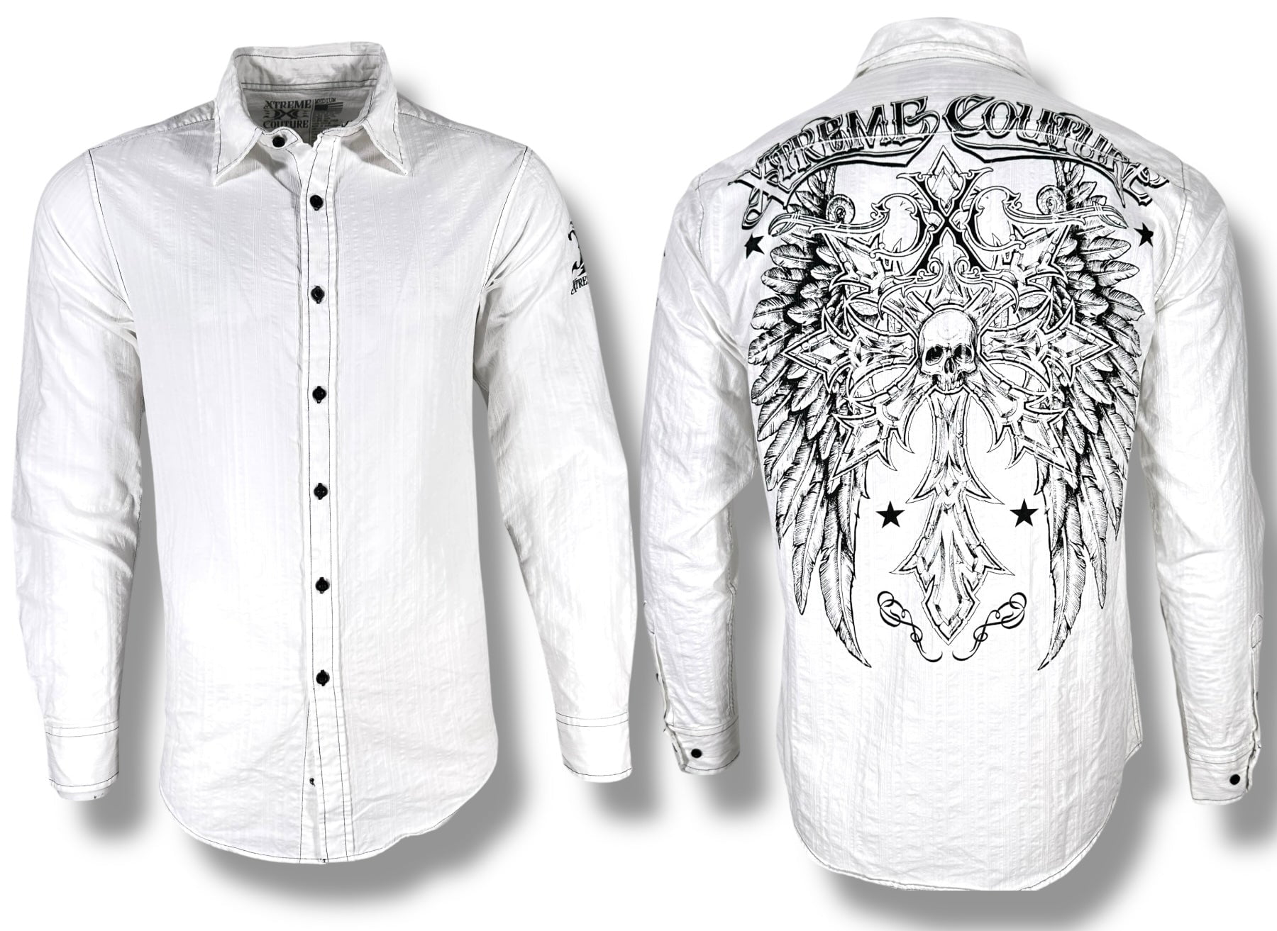 Xtreme Couture by Affliction Men's Button Down Shirt Spareten - Walmart.com