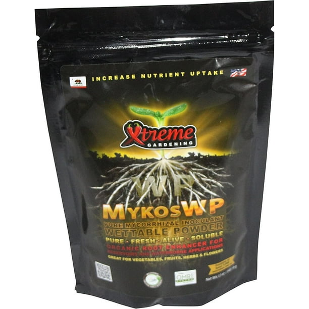 Xtreme Gardening Mykos WP Wettable Powder Hydroponic Root Enhancer, 12 ...