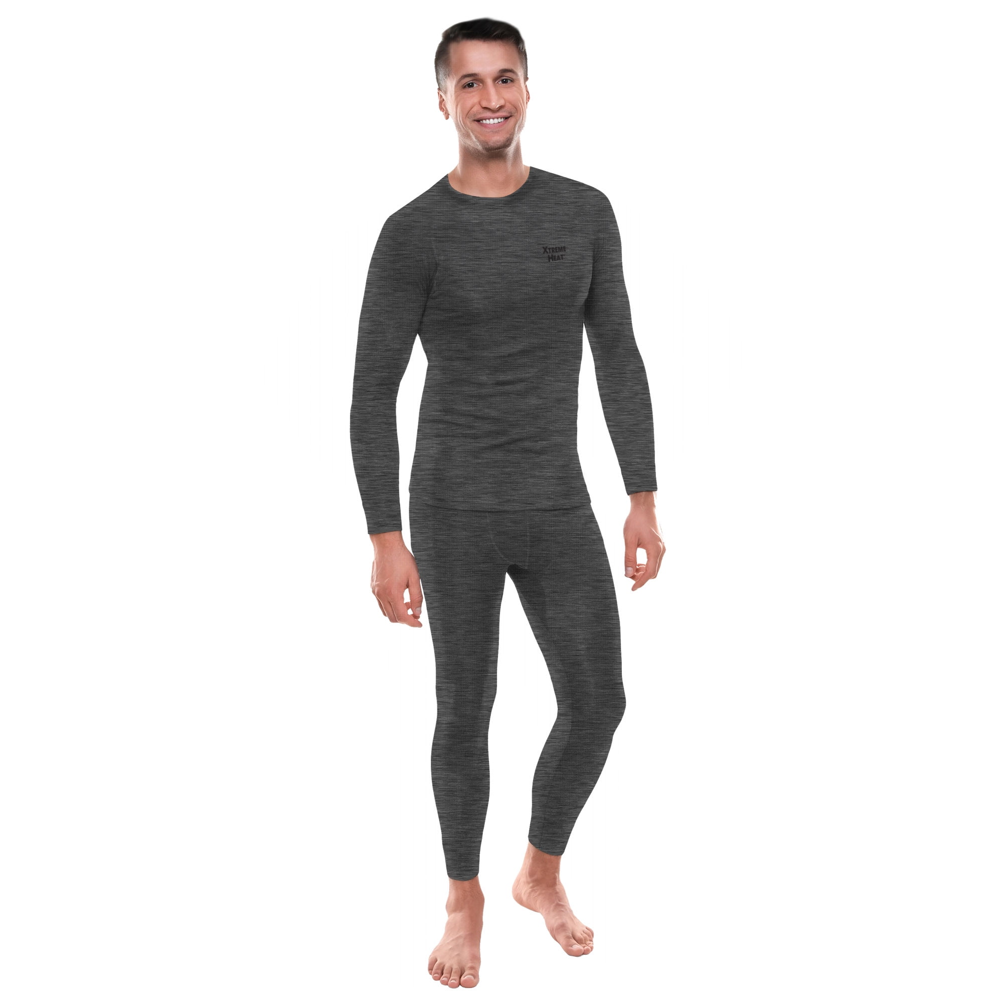 Xtreme Heat Mens Thermal Underwear Set Insulated Shirt & Long Johns, Grey Medium - Walmart.com
