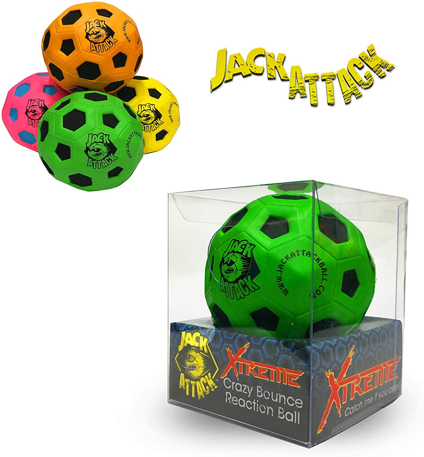 Xtreme High Bounce Rubber Ball “Street Rated” By Jack Attack (Green ...