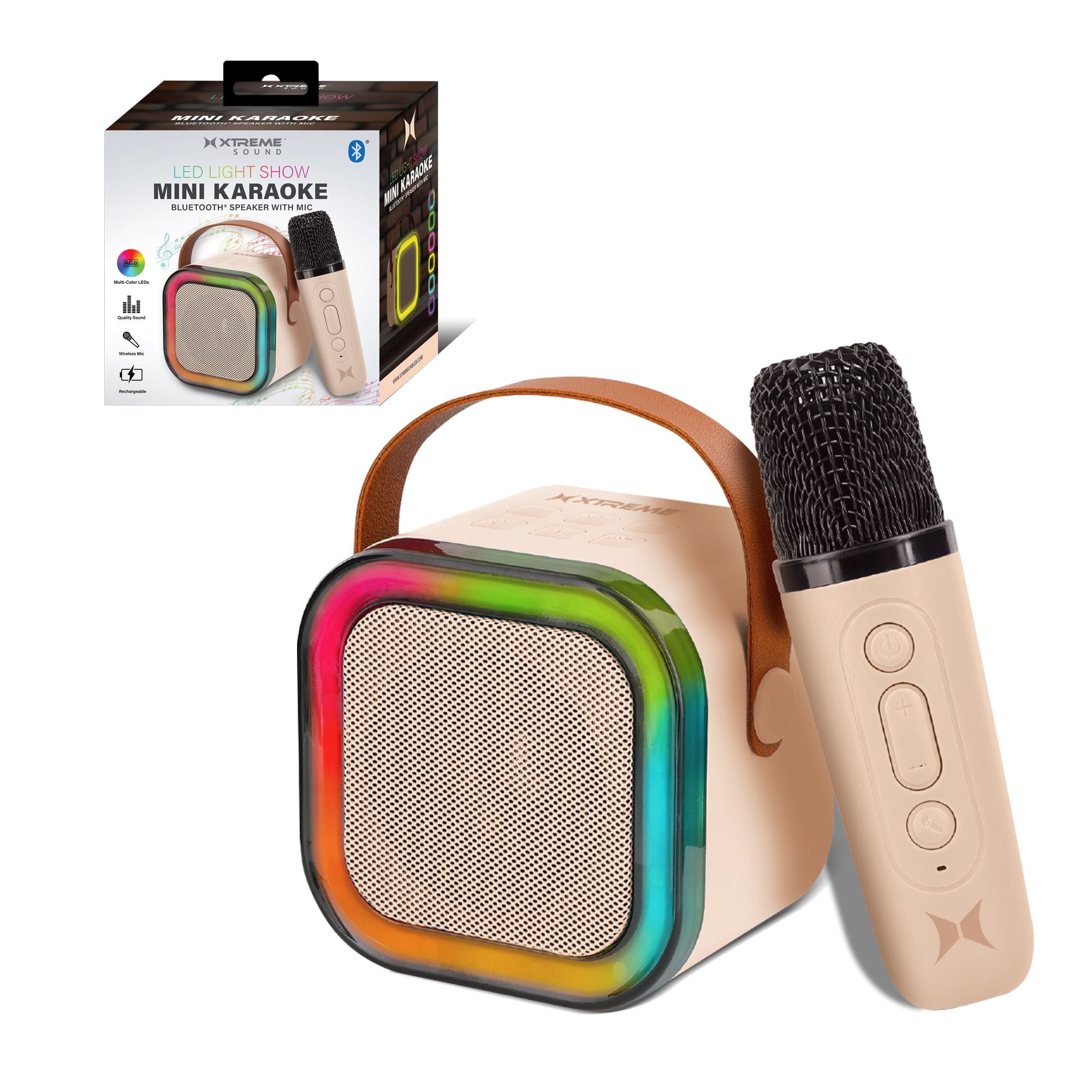 Xtreme LED Mini Karaoke Bluetooth Speaker & Mic, Multiple Light Show ...