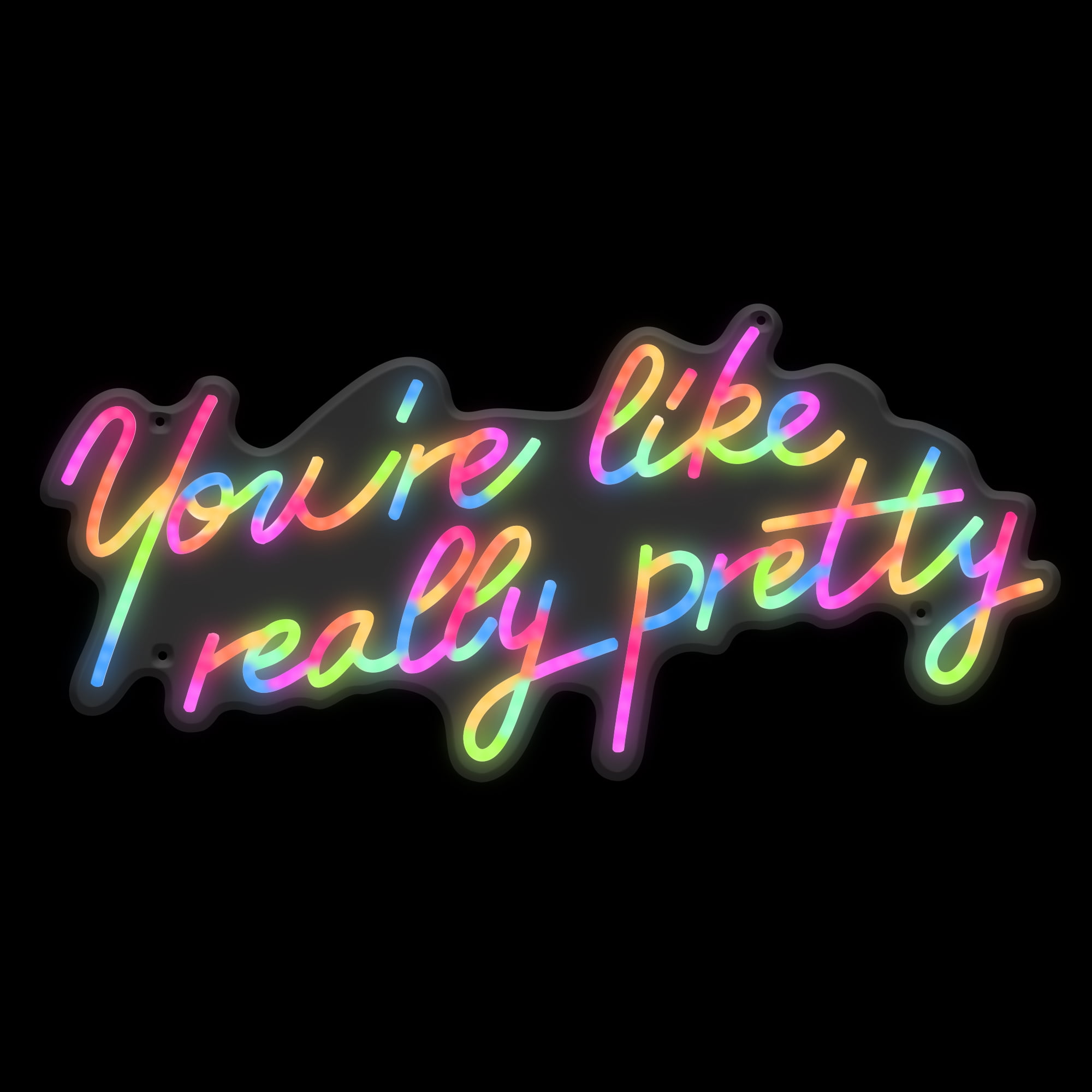 Xtreme Lit 26.3" x 12.3" 'You're like Really Pretty' Multi-color LED ...