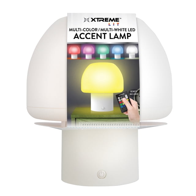 Xtreme Lit New Multi-Color Multi-White LED Accent Mushroom Lamp with ...
